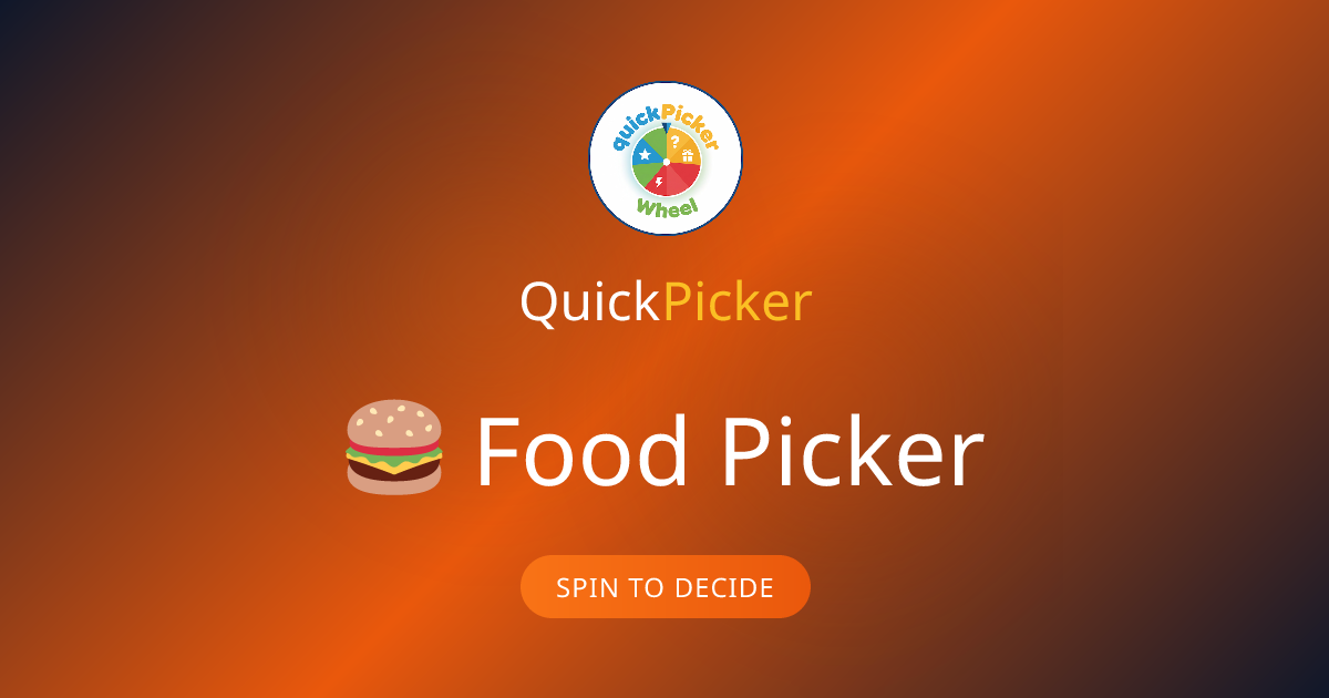 Food Picker - Random Food Generator Wheel | What to Eat Decider