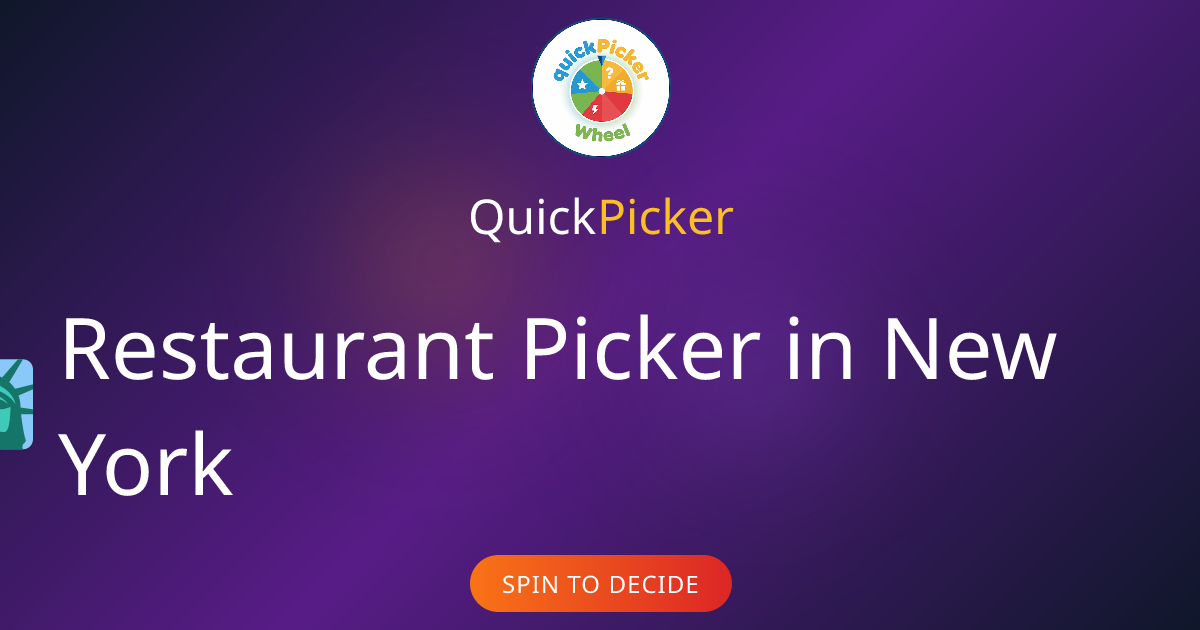 Restaurant Picker in New York - Random NYC Restaurant Generator