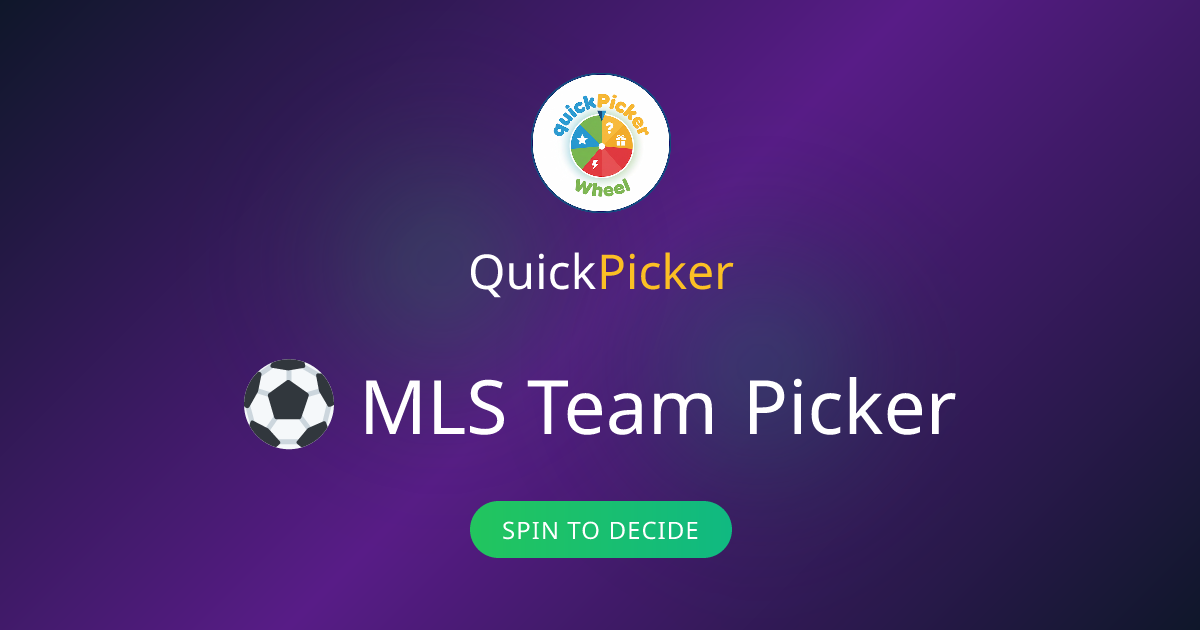 MLS Team Picker - Random Soccer Team Generator (All 29 Teams)